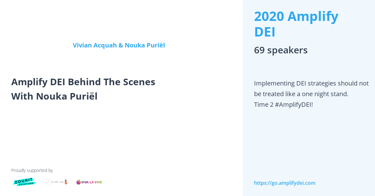 Nouka Puriël - 2020 Amplify DEI