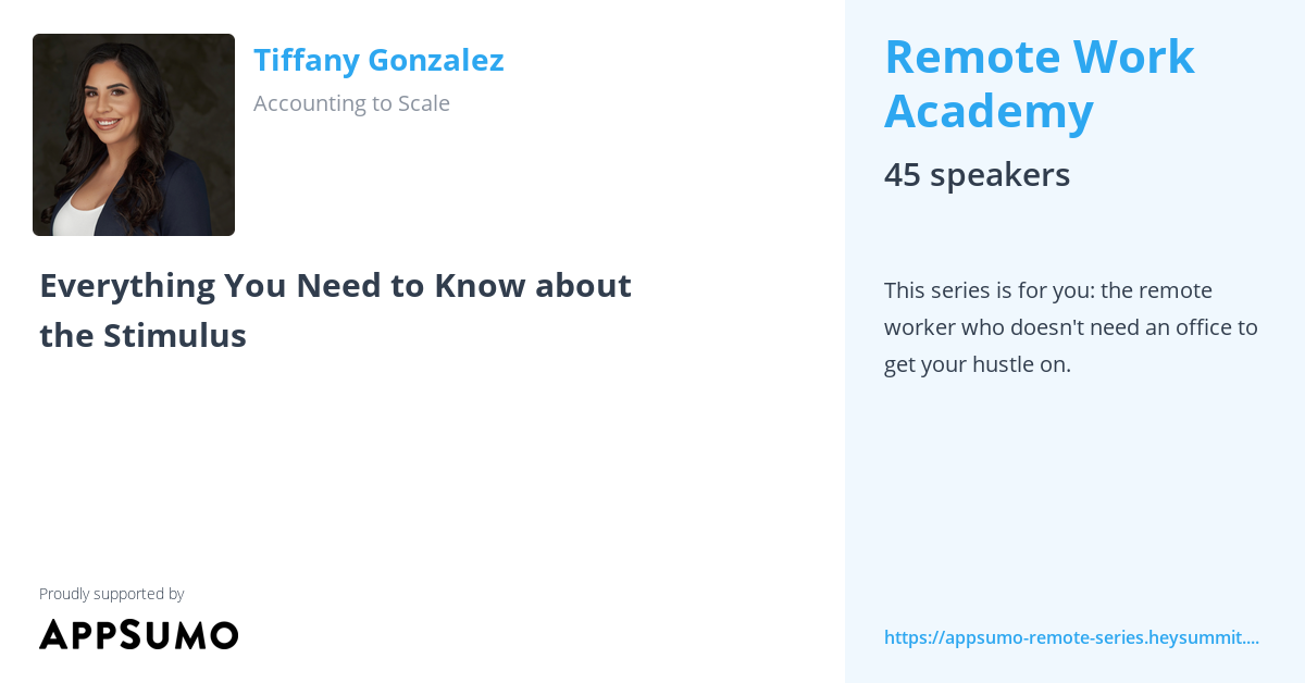 Tiffany Gonzalez - Remote Work Academy by AppSumo