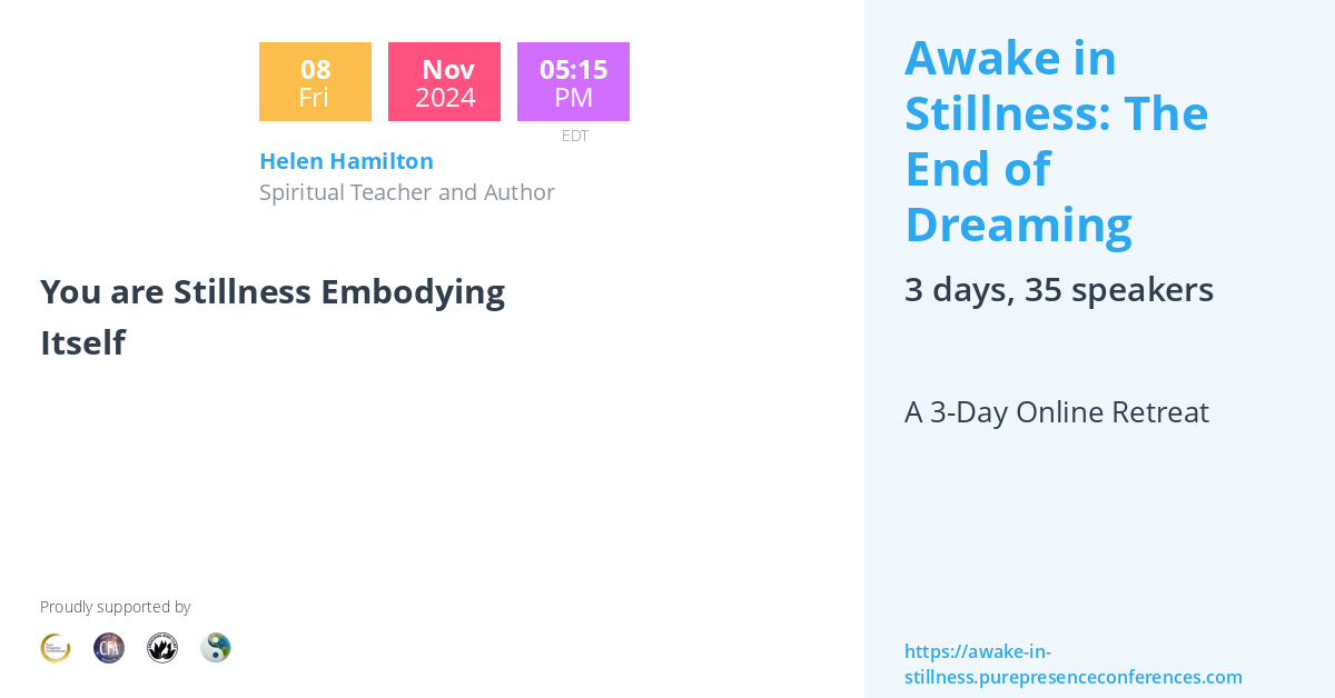 Helen Hamilton - Awake in Stillness: The End of Dreaming