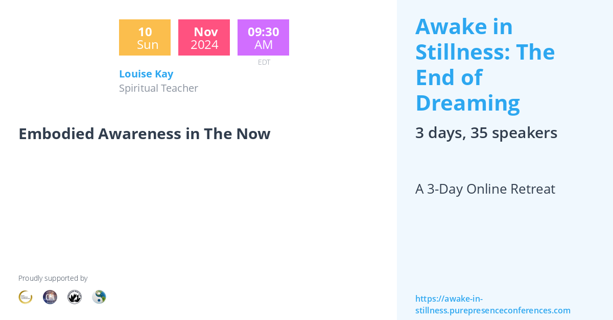 Embodied Awareness in The Now