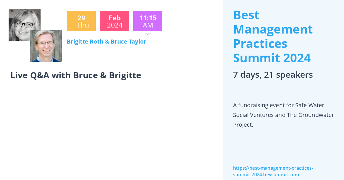 Live Q&A with Bruce & Brigitte