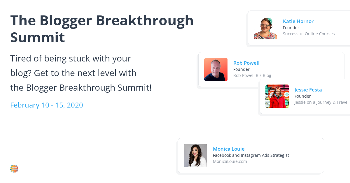 This event has been archived - The Blogger Breakthrough Summit by ...