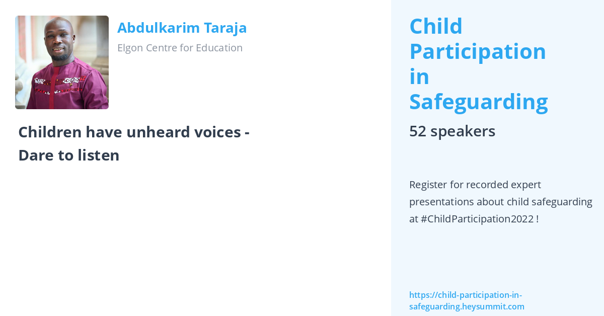Children have unheard voices - Dare to listen - Child Participation in ...