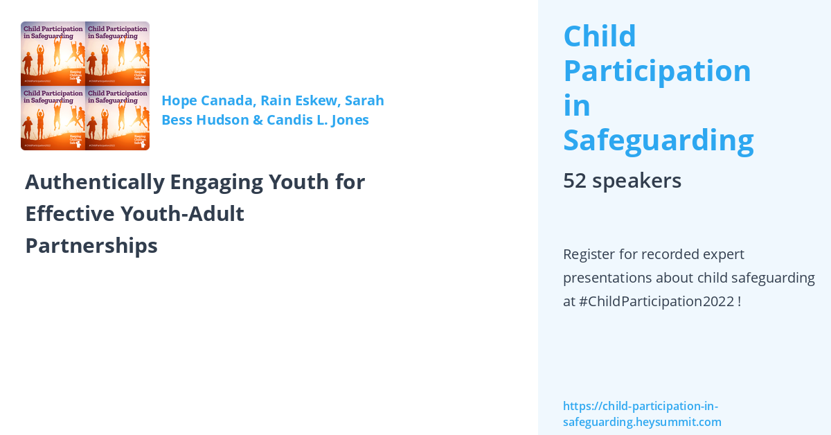 Authentically Engaging Youth for Effective Youth-Adult Partnerships