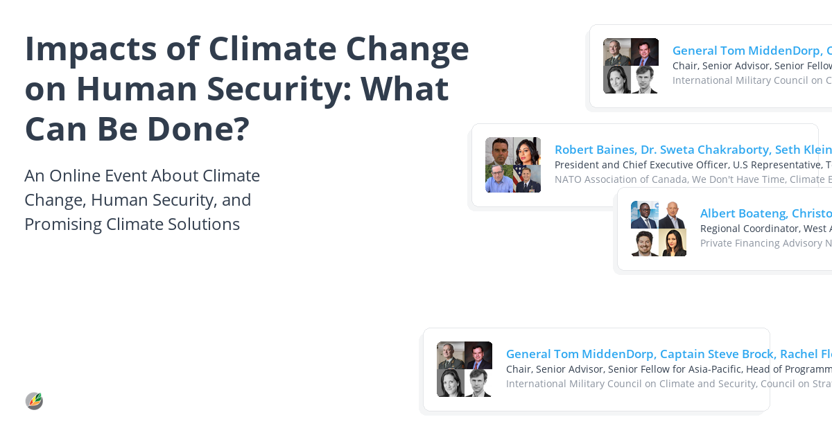 Impacts of Climate Change on Human Security: What Can Be Done?
