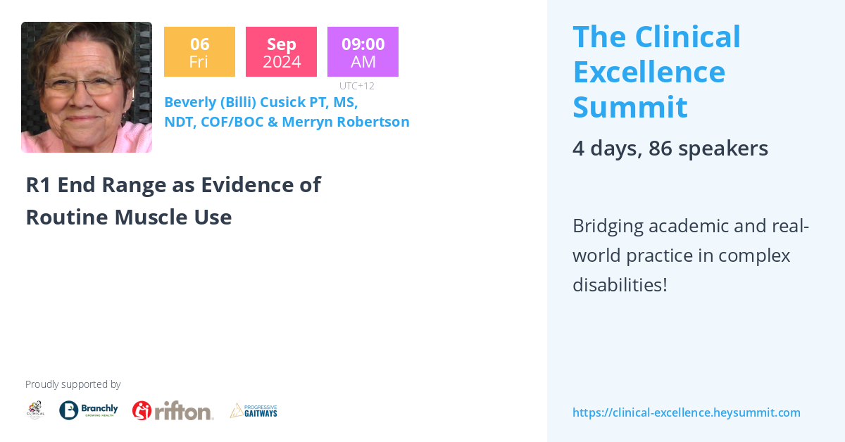 R1 End Range as Evidence of Routine Muscle Use