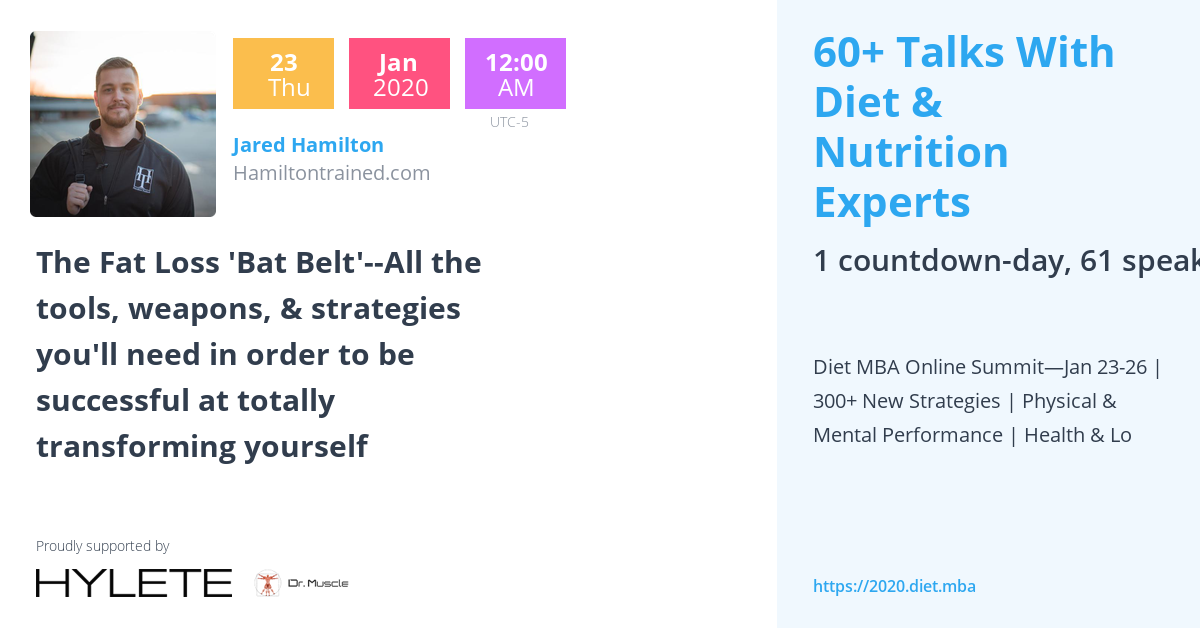 Jared Hamilton - 60+ Talks With Diet & Nutrition Experts