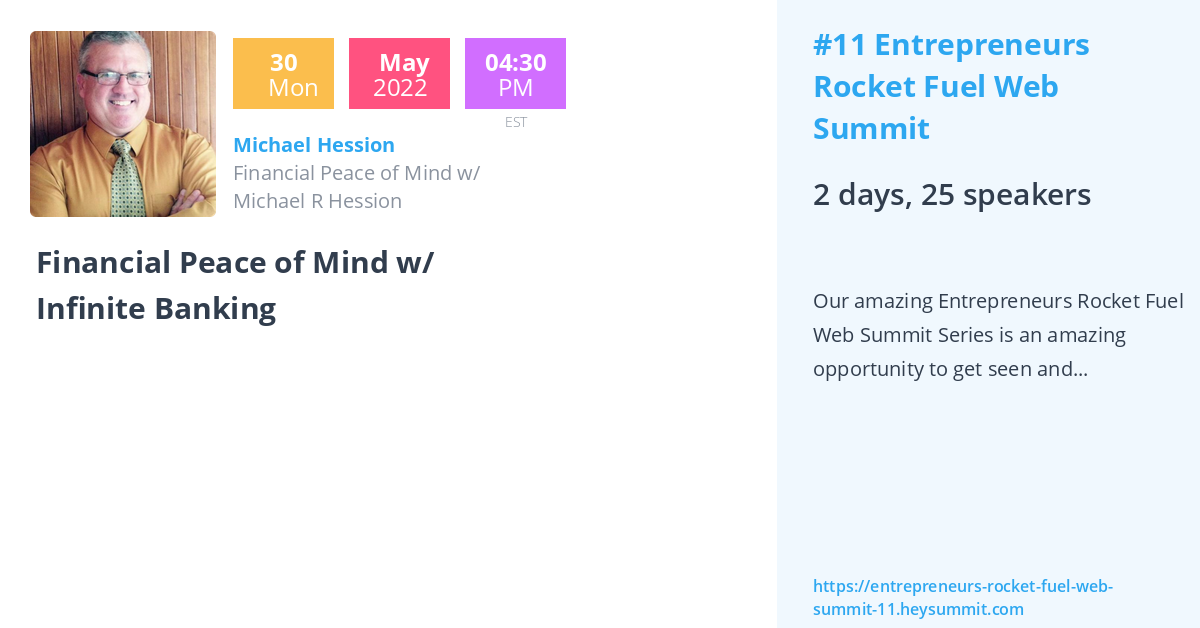 Michael Hession - #11 Entrepreneurs Rocket Fuel Web Summit