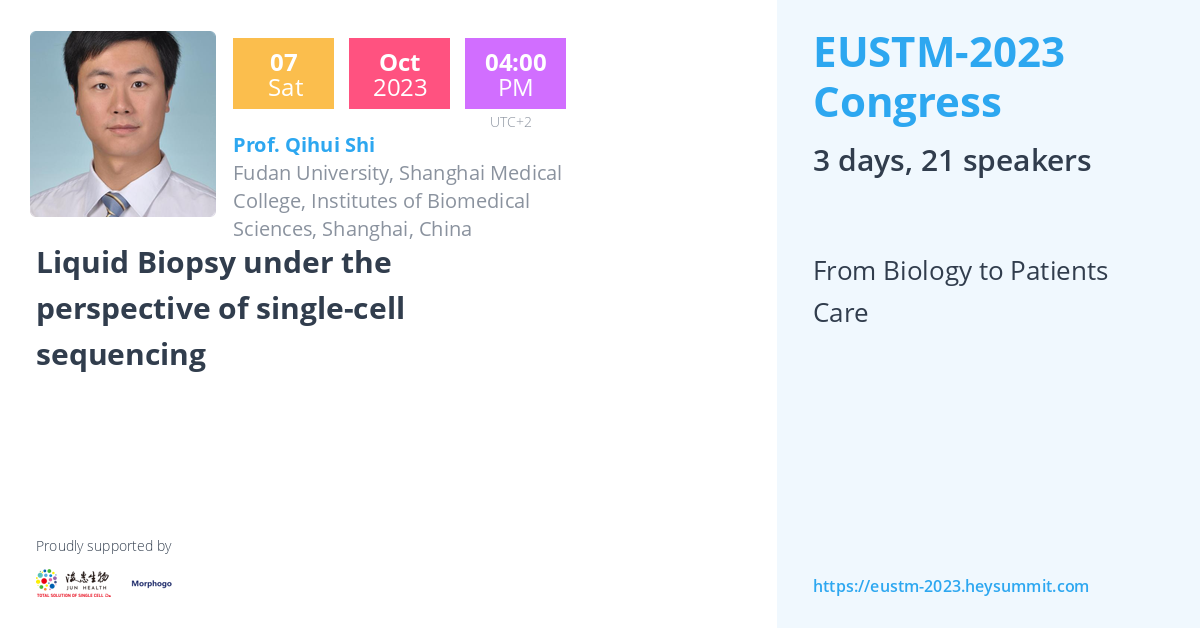 Prof. Qihui Shi - EUSTM-2023 Congress