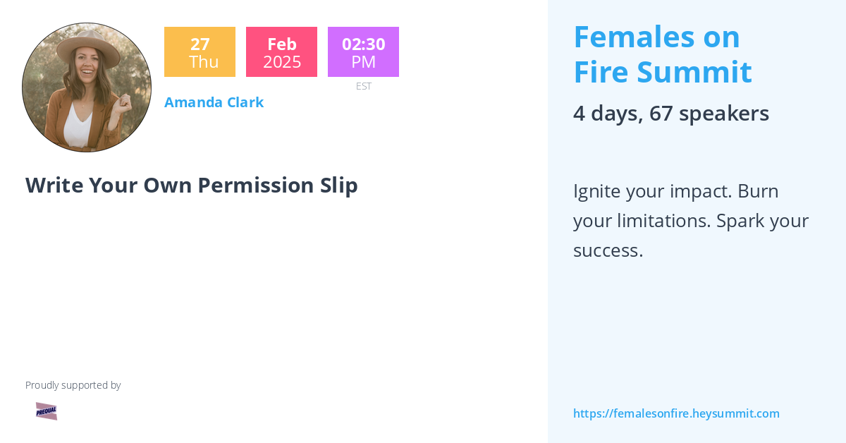 Amanda Clark - Females on Fire Summit