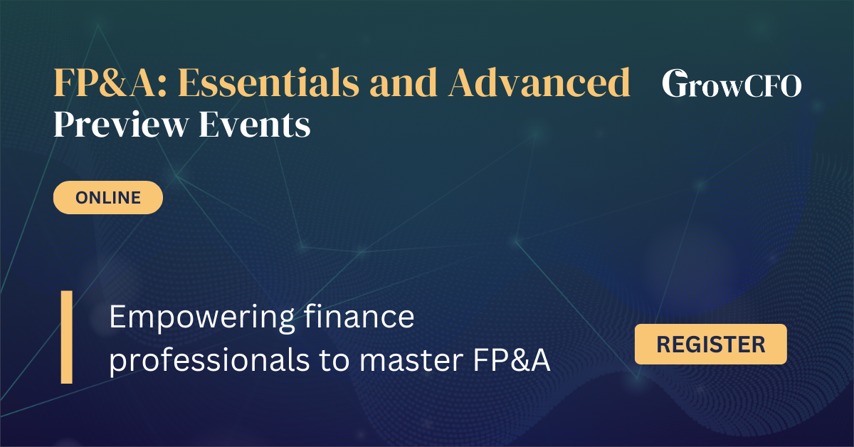 FP&A Essentials and FP&A Advanced: Preview Event