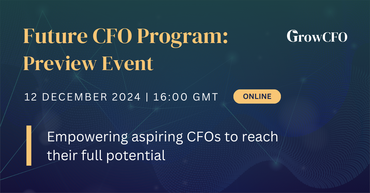 Future CFO Program: Preview Event 121224