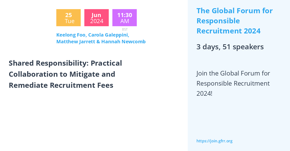 Hannah Newcomb - The Global Forum for Responsible Recruitment 2024
