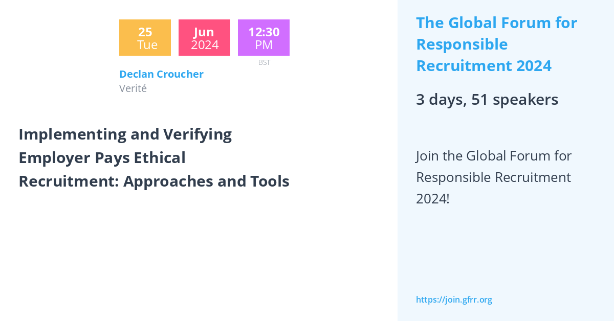 Implementing and Verifying Employer Pays Ethical Recruitment ...