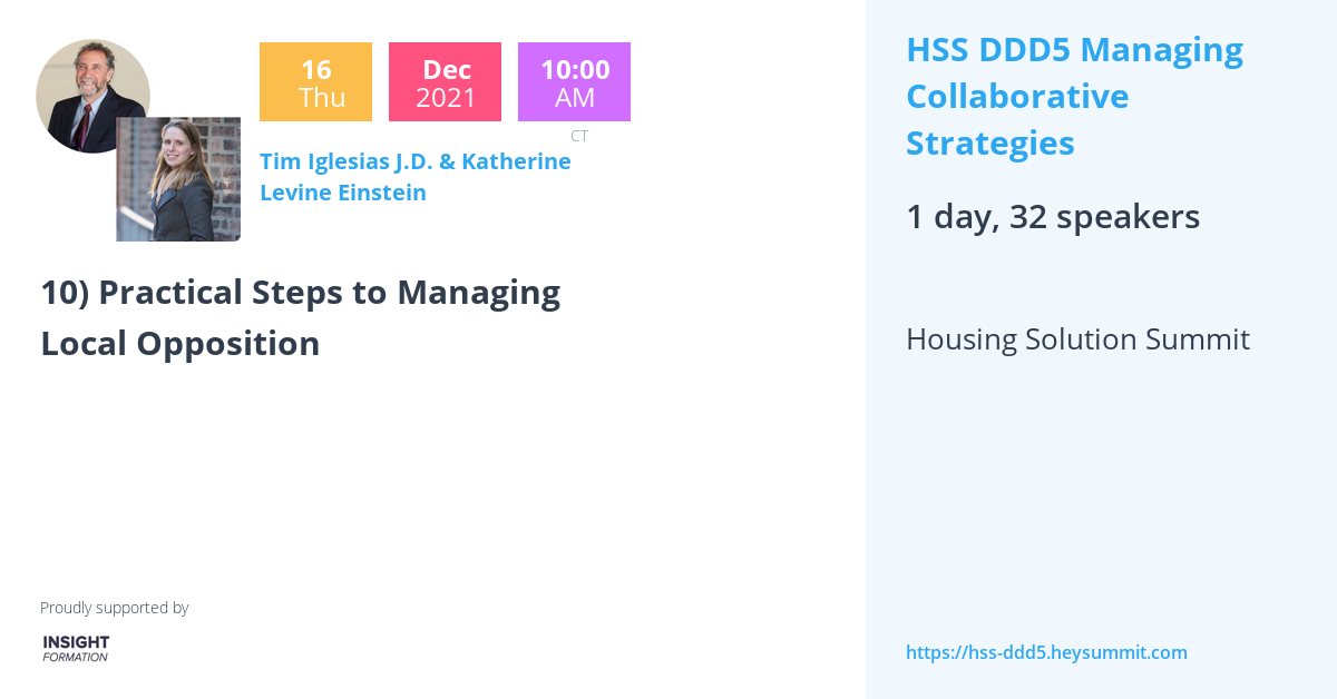 Katherine Levine Einstein - HSS DDD5 Managing Collaborative Strategies
