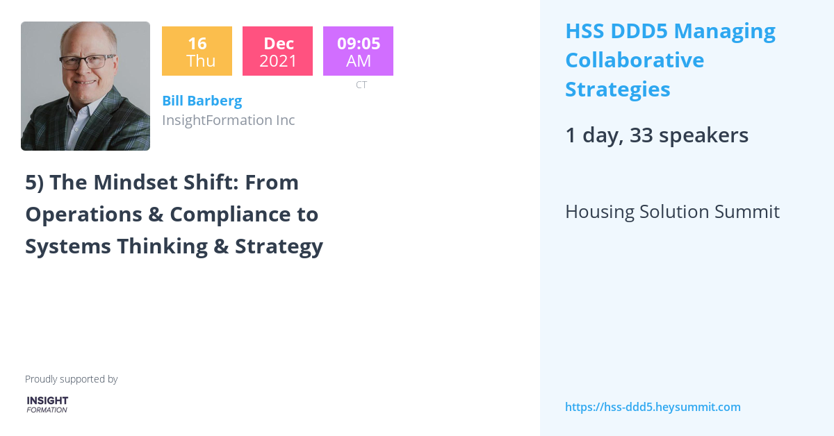 5) The Mindset Shift: From Operations & Compliance to Systems Thinking ...