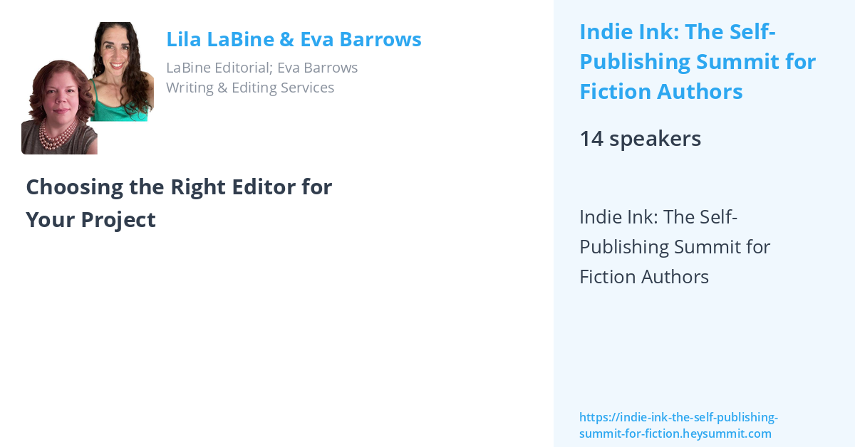 Lila LaBine & Eva Barrows - Indie Ink: The Self-Publishing Summit for ...