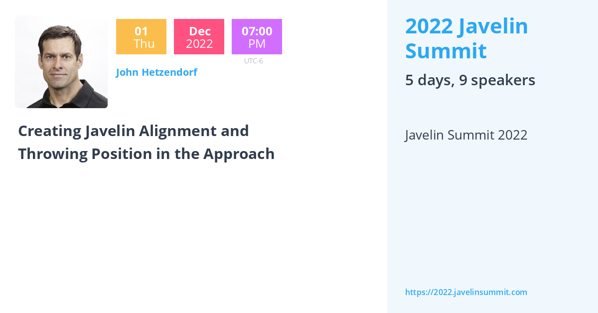 Creating Javelin Alignment And Throwing Position In The Approach