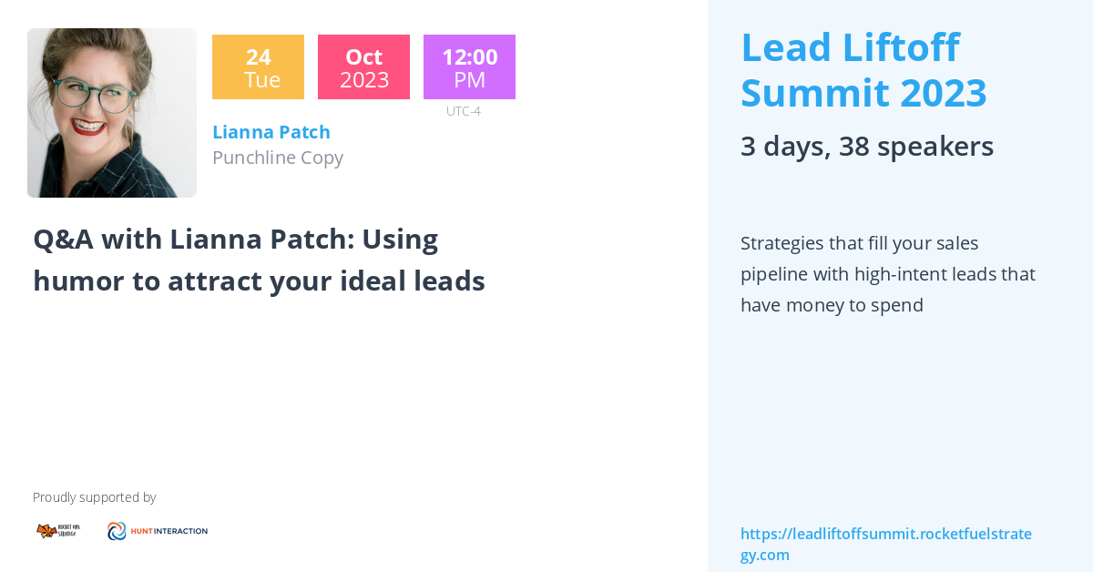 Q&A with Lianna Patch: Using humor to attract your ideal leads - Lead ...