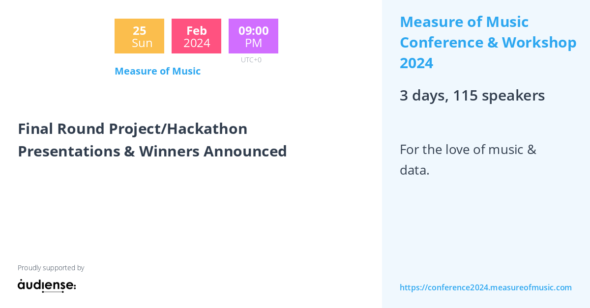 Final Round Project/Hackathon Presentations & Winners Announced