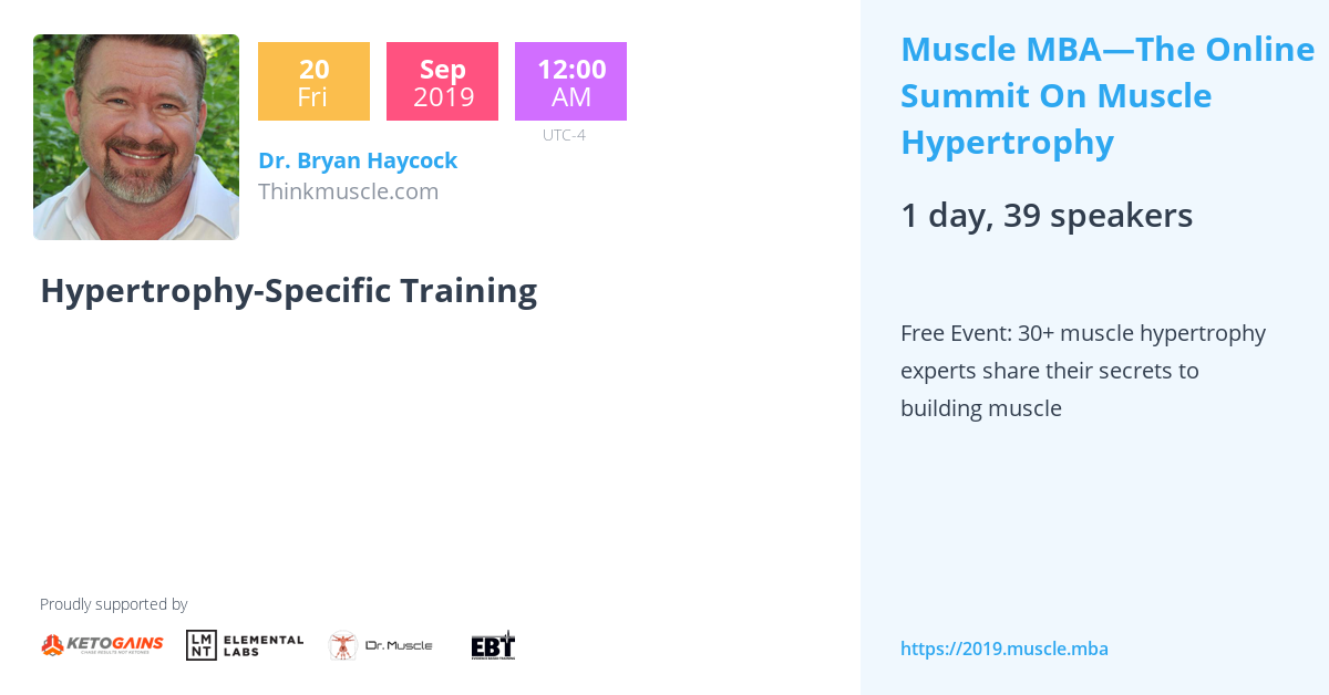 Hypertrophy-Specific Training