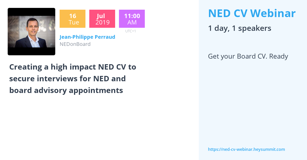 Creating a high impact NED CV to secure interviews for NED and board ...