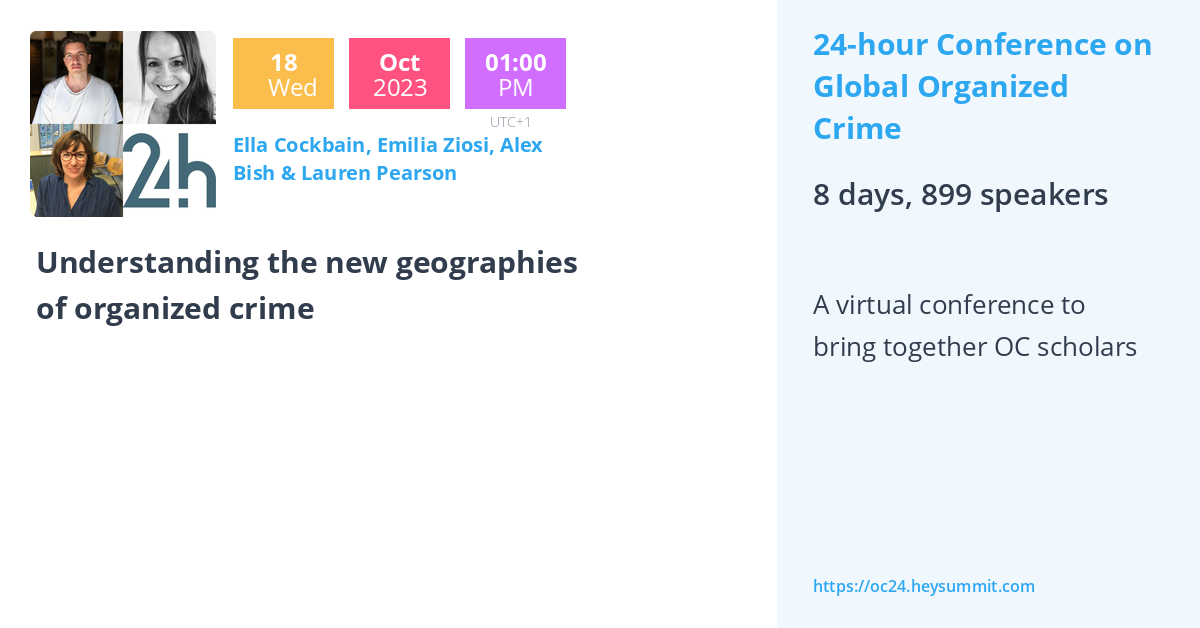 Alex Bish - 24-hour Conference on Global Organized Crime