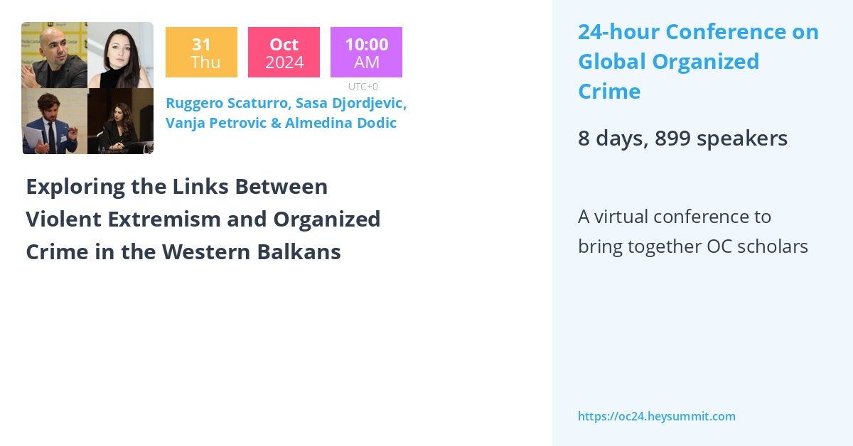 Almedina Dodic - 24-hour Conference on Global Organized Crime
