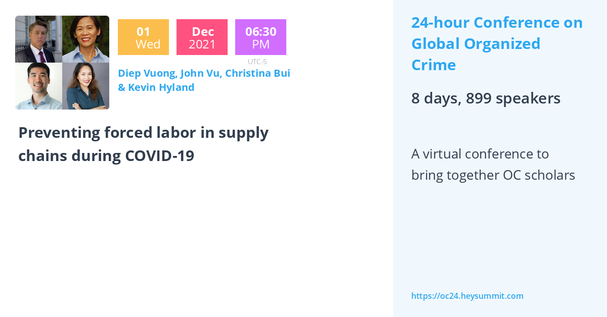 Christina Bui - 24-hour Conference on Global Organized Crime