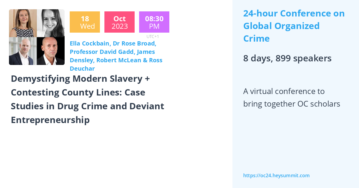 Professor David Gadd - 24-hour Conference on Global Organized Crime