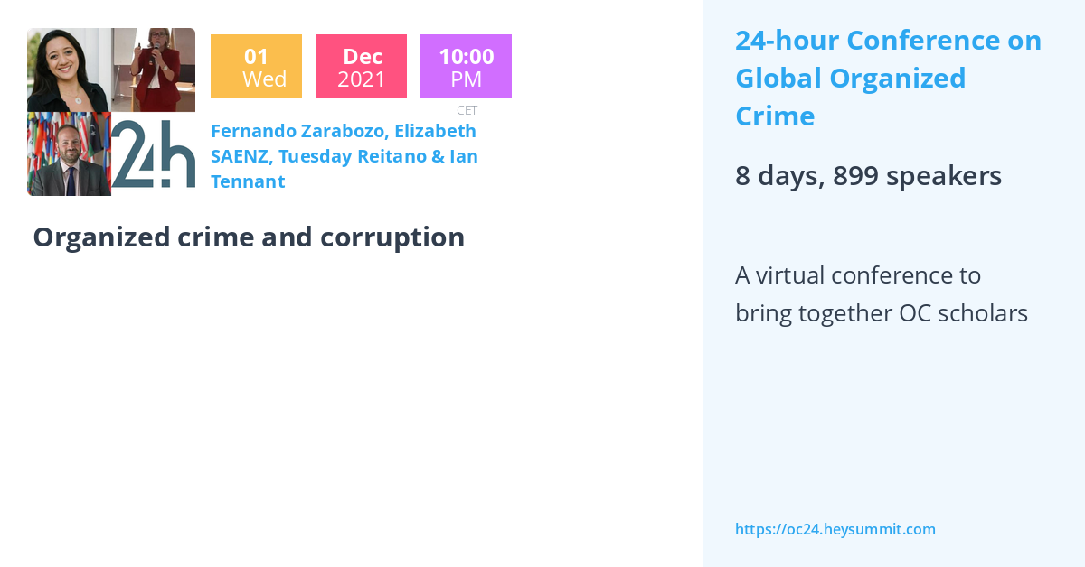 Elizabeth SAENZ - 24-hour Conference on Global Organized Crime