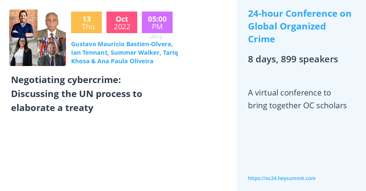 Ian Tennant - 24-hour Conference on Global Organized Crime