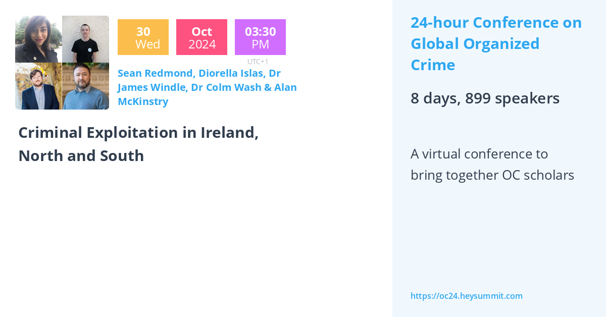 Dr James Windle - 24-hour Conference on Global Organized Crime