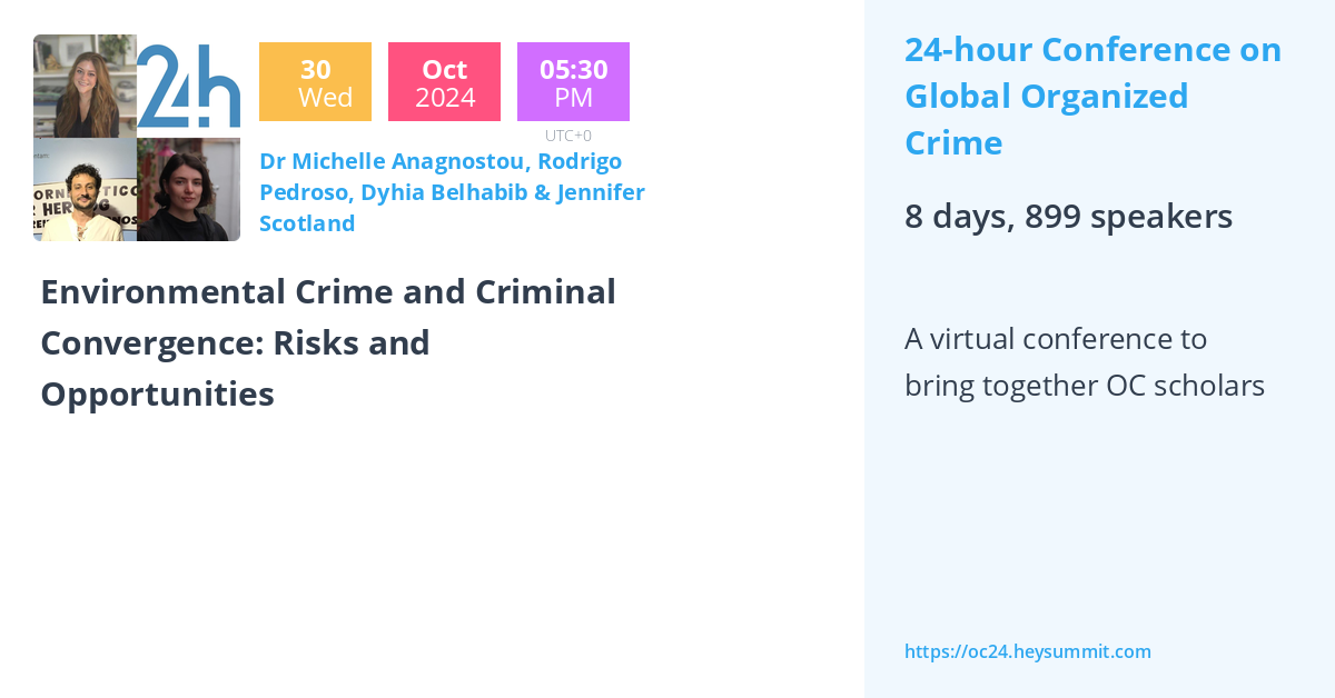 Jennifer Scotland - 24-hour Conference on Global Organized Crime