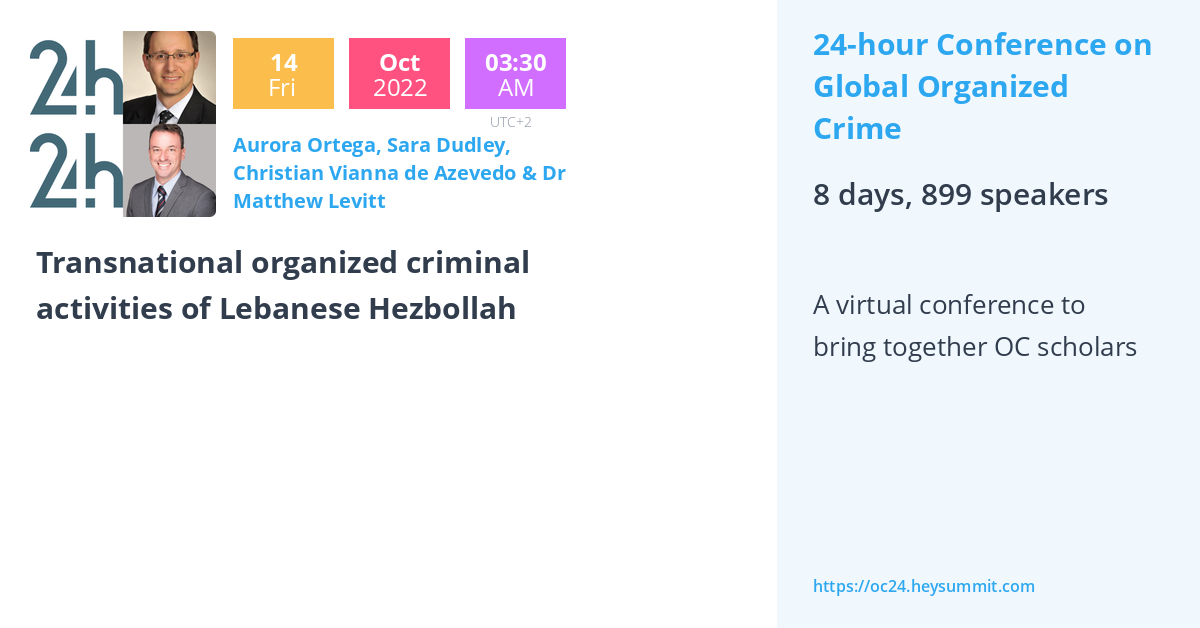 Dr Matthew Levitt - 24-hour Conference on Global Organized Crime