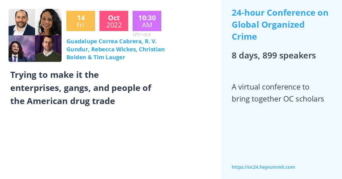 R. V. Gundur - 24-hour Conference on Global Organized Crime