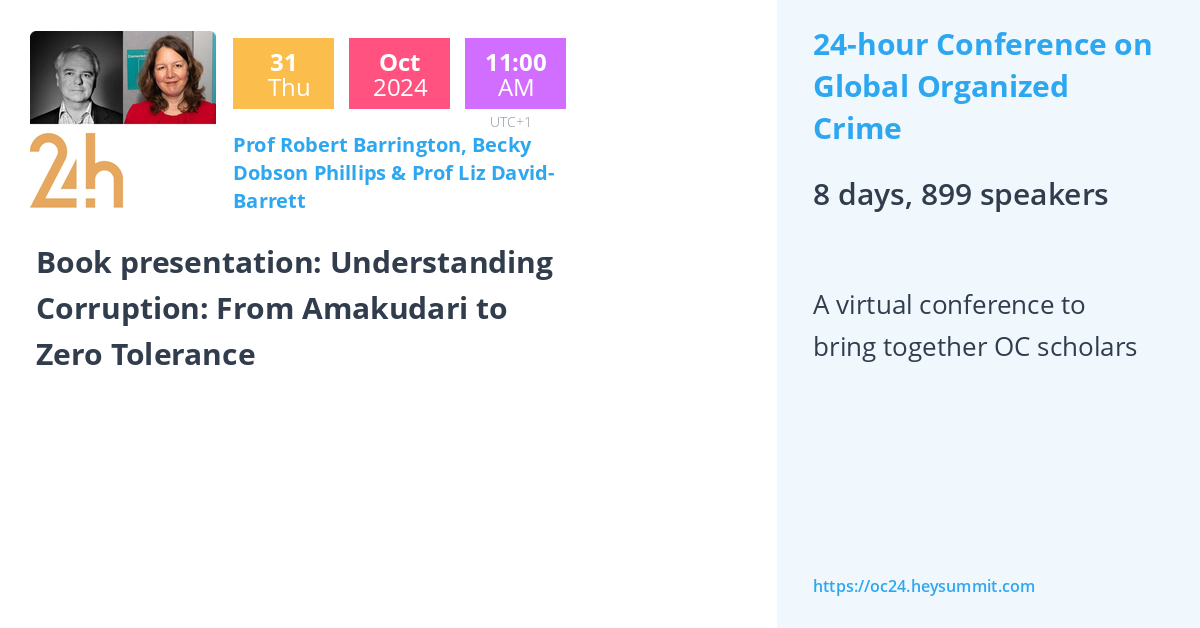 Book presentation: Understanding Corruption: From Amakudari to Zero Tolerance