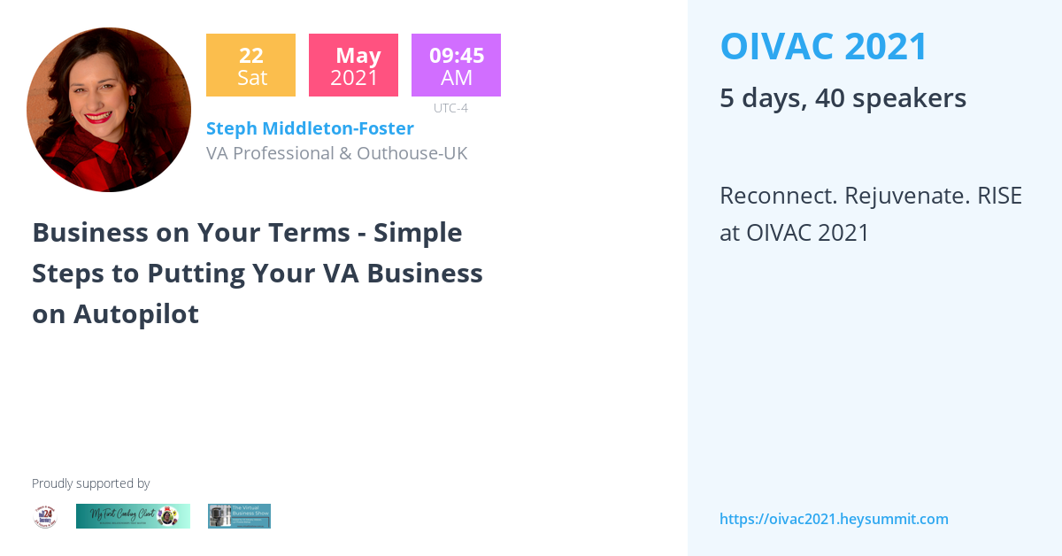 Steph Middleton-Foster - OIVAC 2021