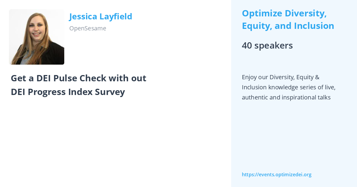 Jessica Layfield - Optimize Diversity, Equity, and Inclusion