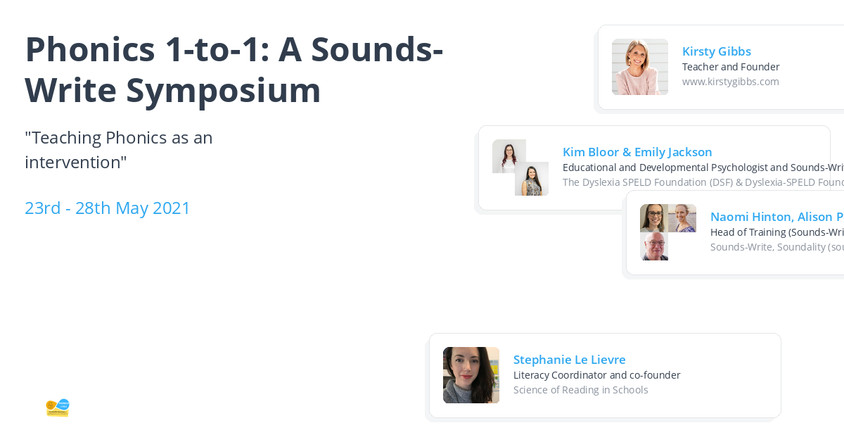 Phonics 1-to-1: A Sounds-Write Symposium by Sounds-Write Ltd