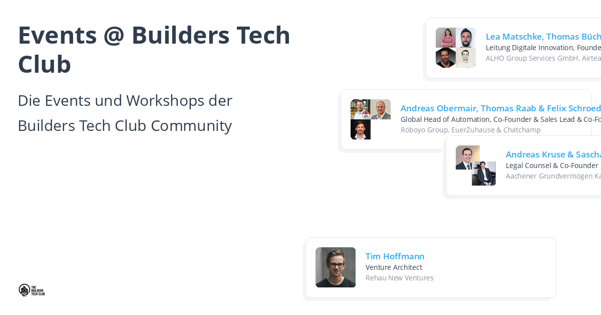 Events @ Builders Tech Club