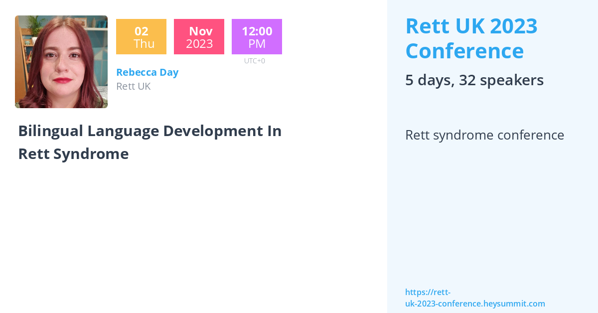 Bilingual Language Development In Rett Syndrome
