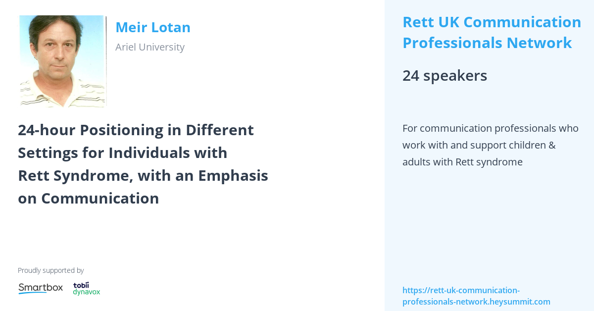 24-hour Positioning in Different Settings for Individuals with Rett ...