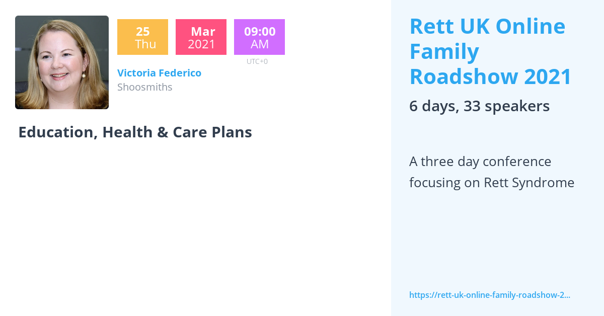 Education, Health & Care Plans - Rett UK Online Family Roadshow 2021 by ...