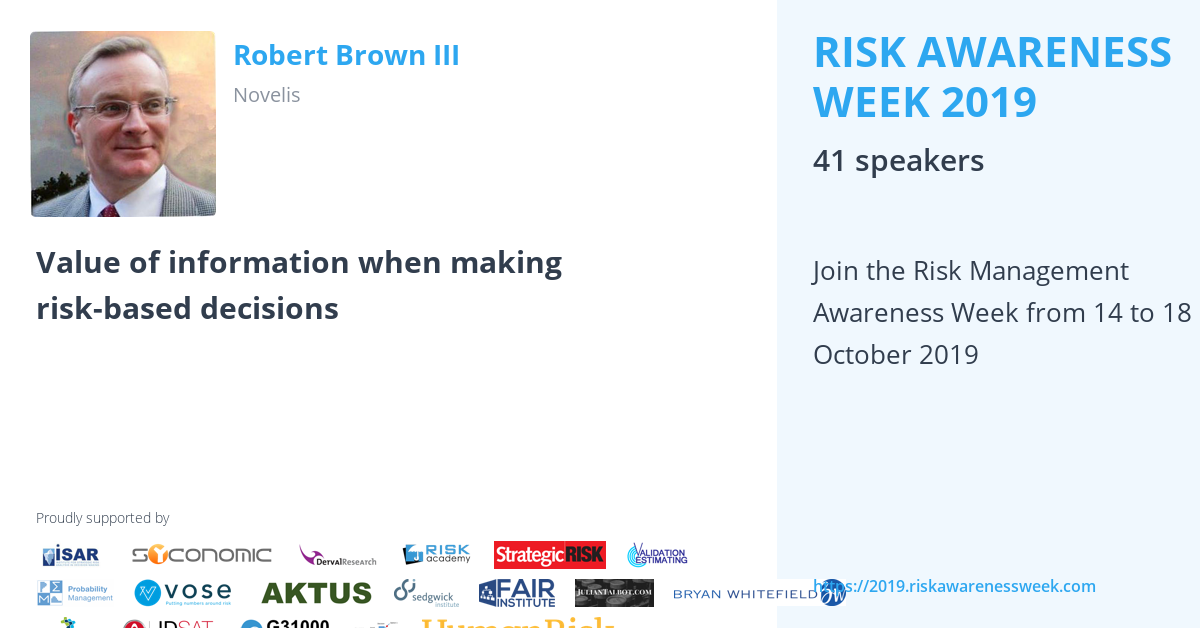 Robert Brown III - RISK AWARENESS WEEK 2019