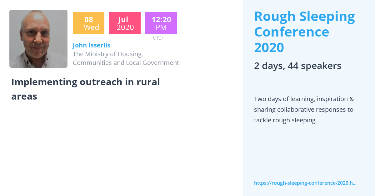 John Isserlis - Rough Sleeping Conference 2020 by Homeless Link