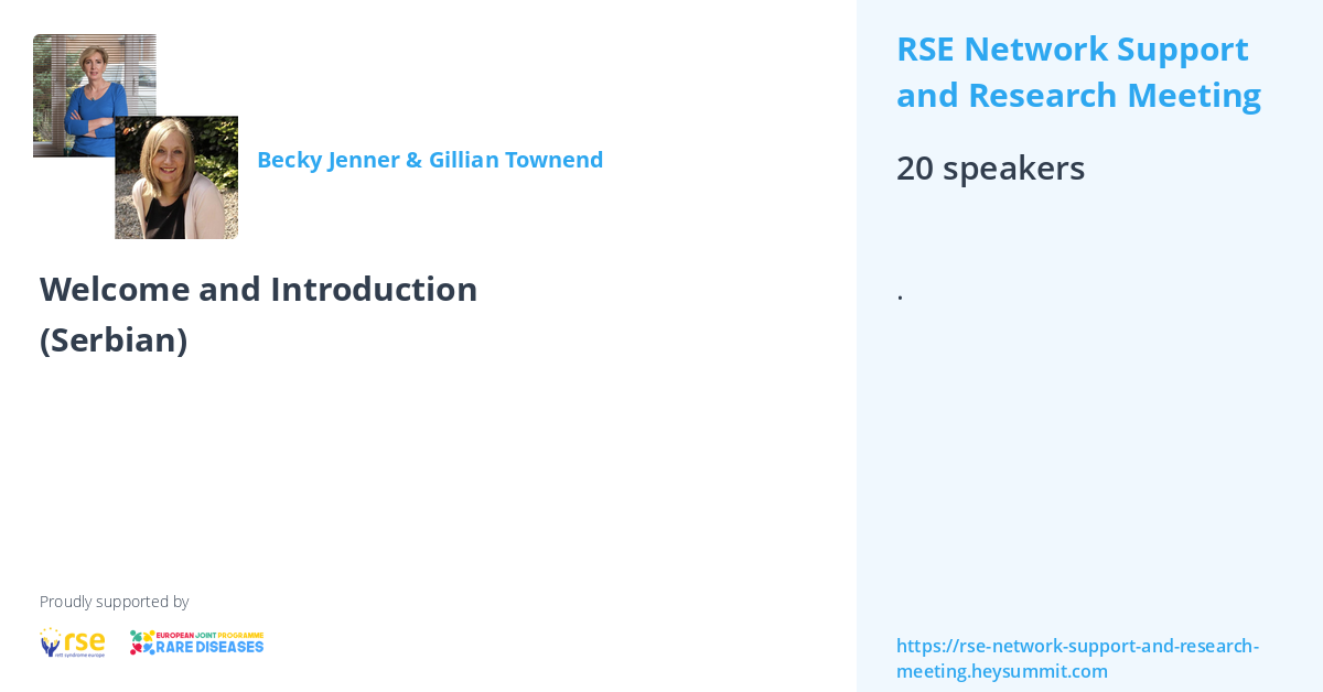 Welcome and Introduction (Serbian)