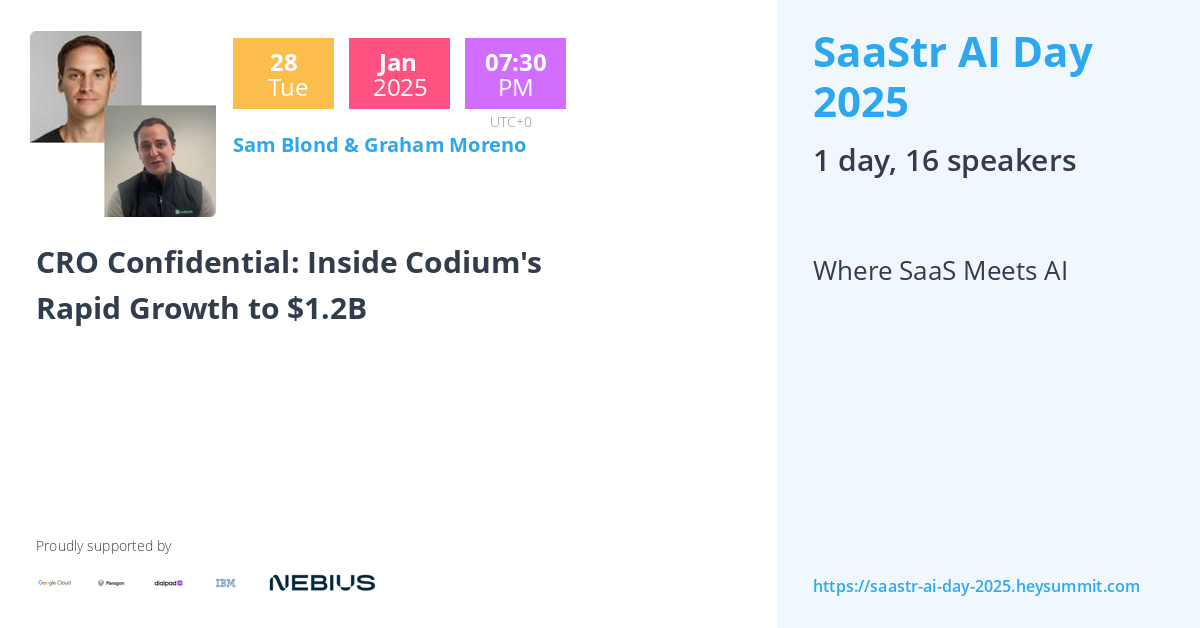 Sam Blond - SaaStr AI Day 2025