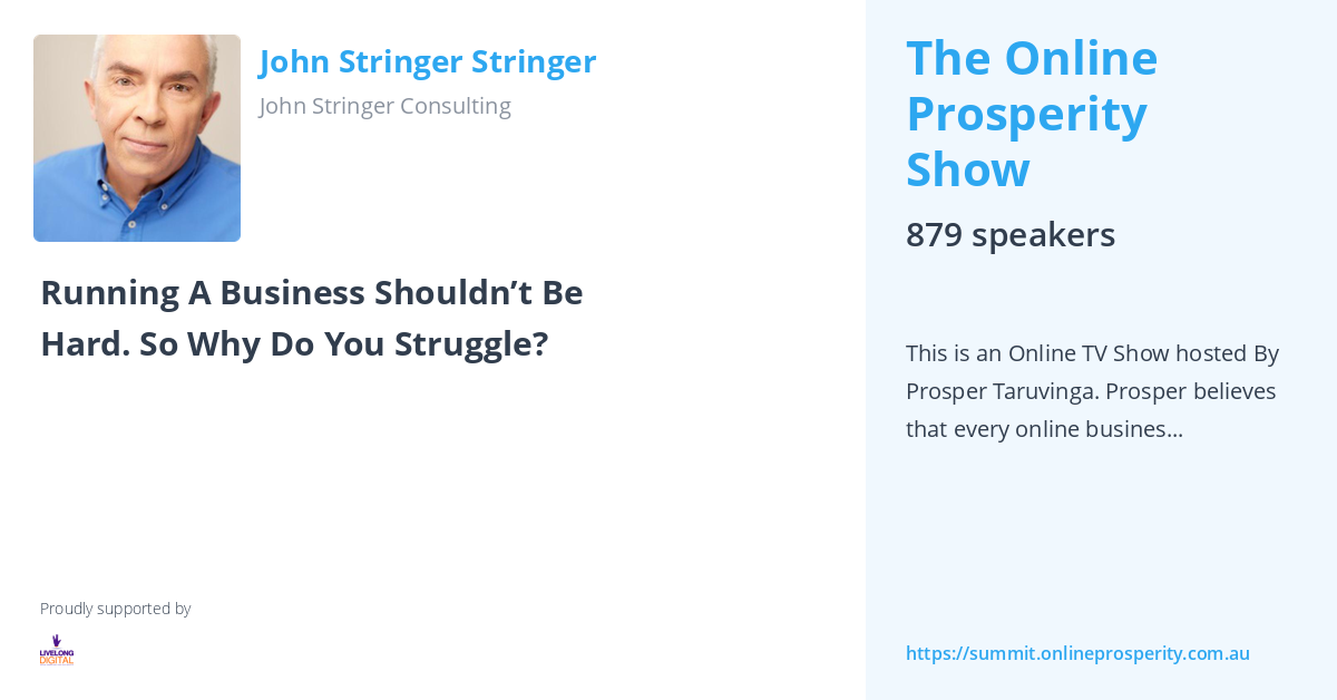 John Stringer Stringer - Online Prosperity Show
