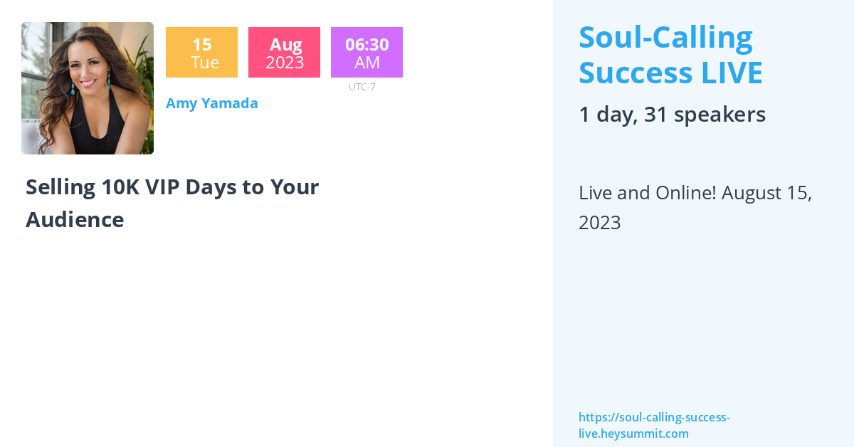 Selling 10K VIP Days to Your Audience